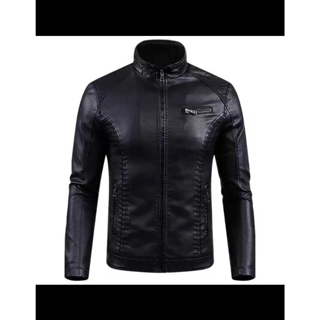 Jual Jaket Kulit asli Costum desain warna hitam model sesuai pesanan ...