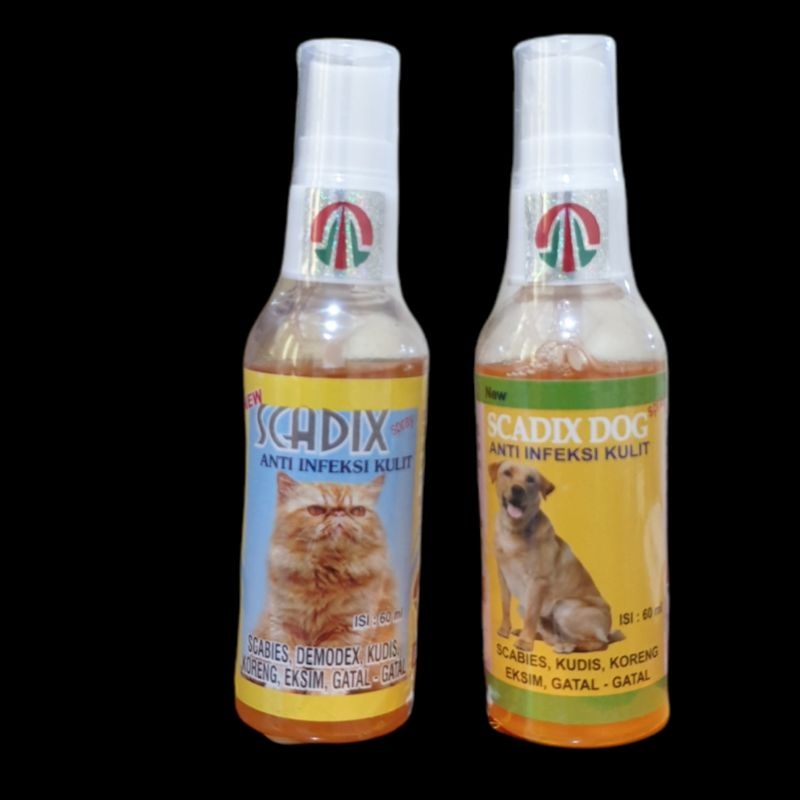 Jual SCADIX CAT & DOG Obat infeksi kulit kucing dan anjing spray 60ml ...