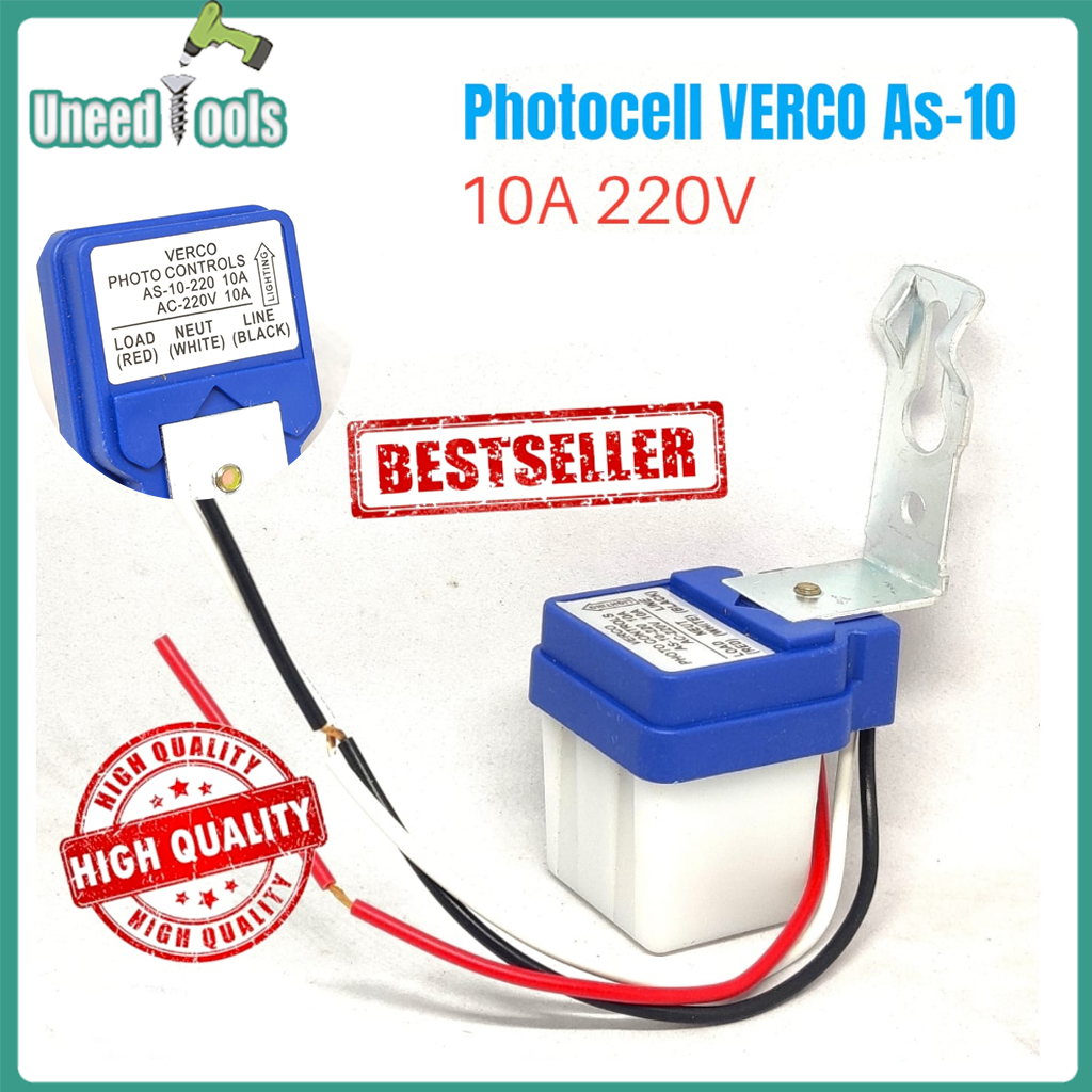 Jual UneedTools Sensor Cahaya Lampu LED (AS-10 ) water proof photo cell ...