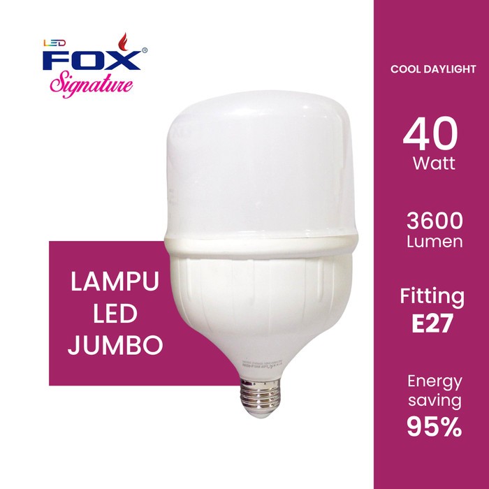 Jual Lampu Bohlam LED Kapsul FOX 40w 40 Watt E27 Putih GARANSI 1 TAHUN | Shopee Indonesia