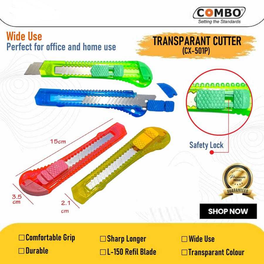 Jual Pisau Cutter Pemotong Kertas CX 501P Combo | Shopee Indonesia