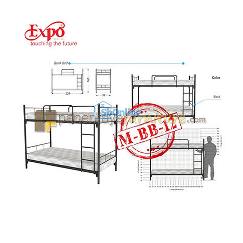 Jual Expo Home Furniture Type MBB 12 Bunk Bed / Ranjang Susun Besi ...