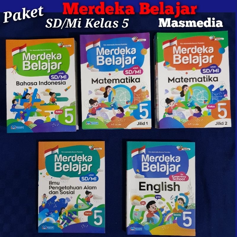Jual Merdeka Belajar SD/MI Kelas 5.Ipas.Bhs Indonesia.Matematika ...