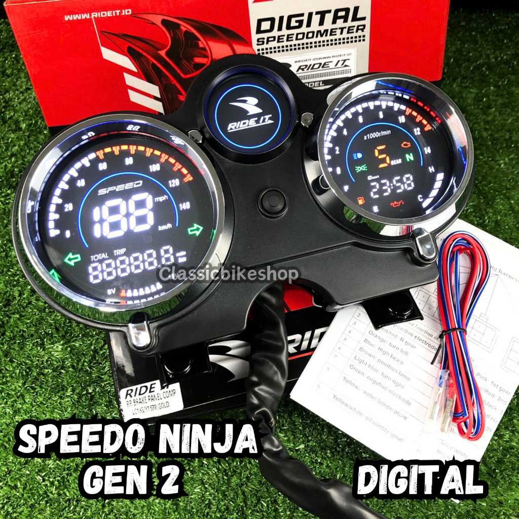 Jual Speedometer NINJA Digital Spido Spidometer NINJA Full Indikator ...
