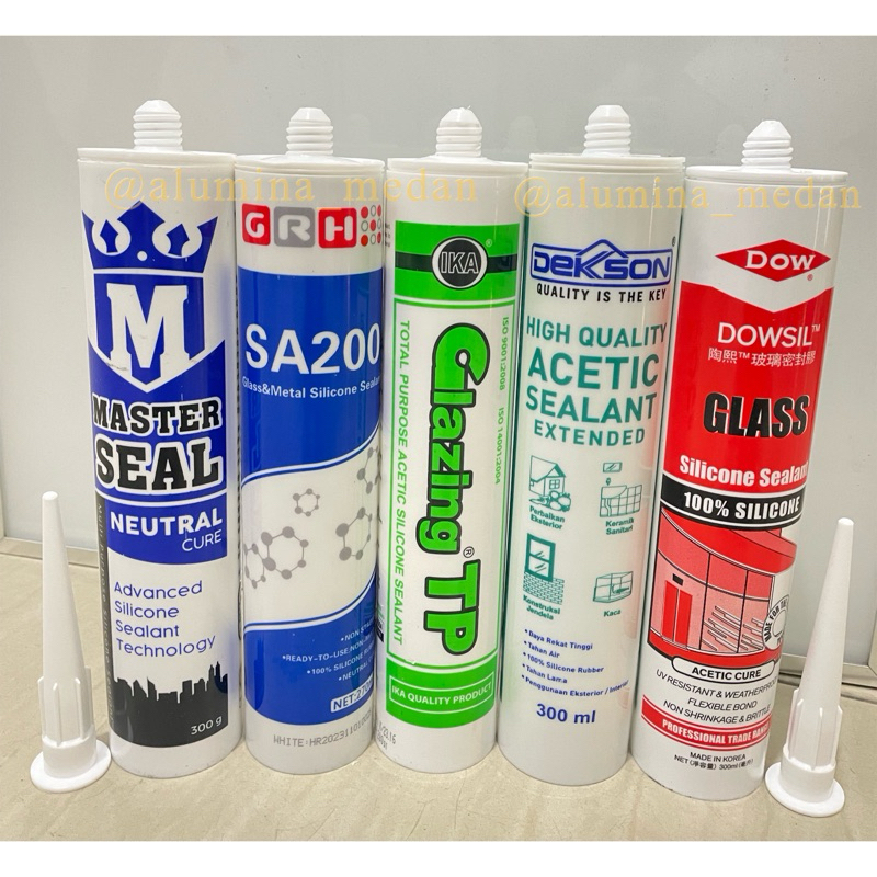 Jual LEM KACA / PEREKAT KACA / SILICONE SILIKON GRH 268/368/ SA 200 ...