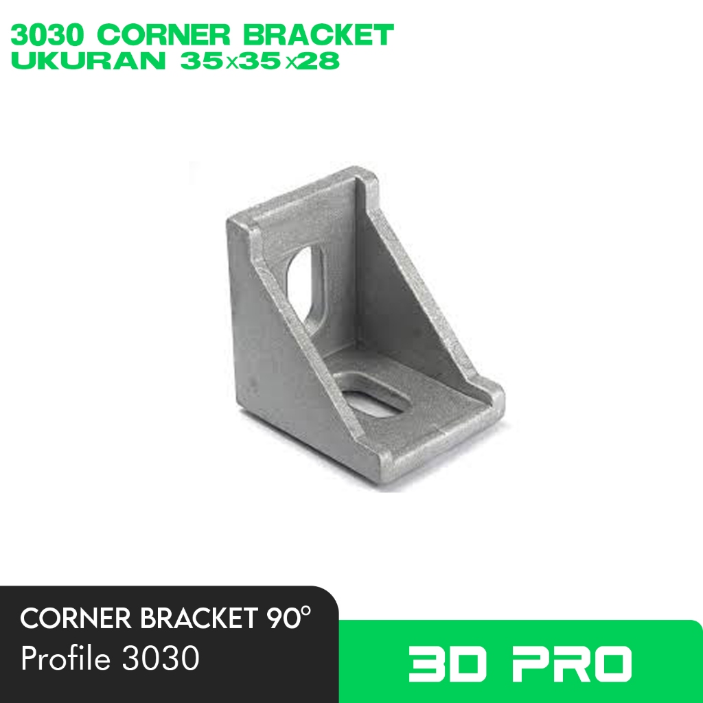 Jual Alumunium Bracket Corner Siku 3030 / Gusset corner Profile 3030 ...