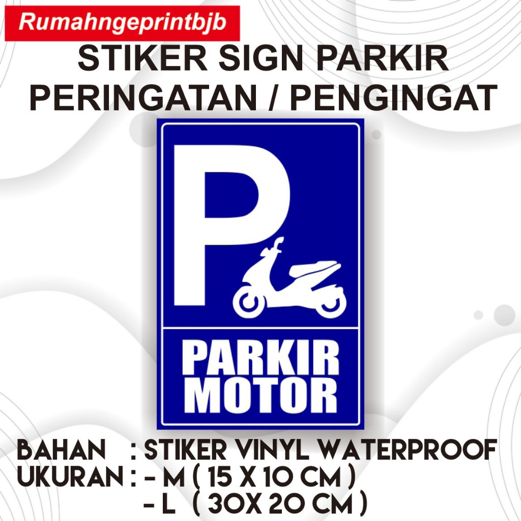 Jual STIKER SIGN PARKIR PERINGATAN / PENGINGAT | Shopee Indonesia