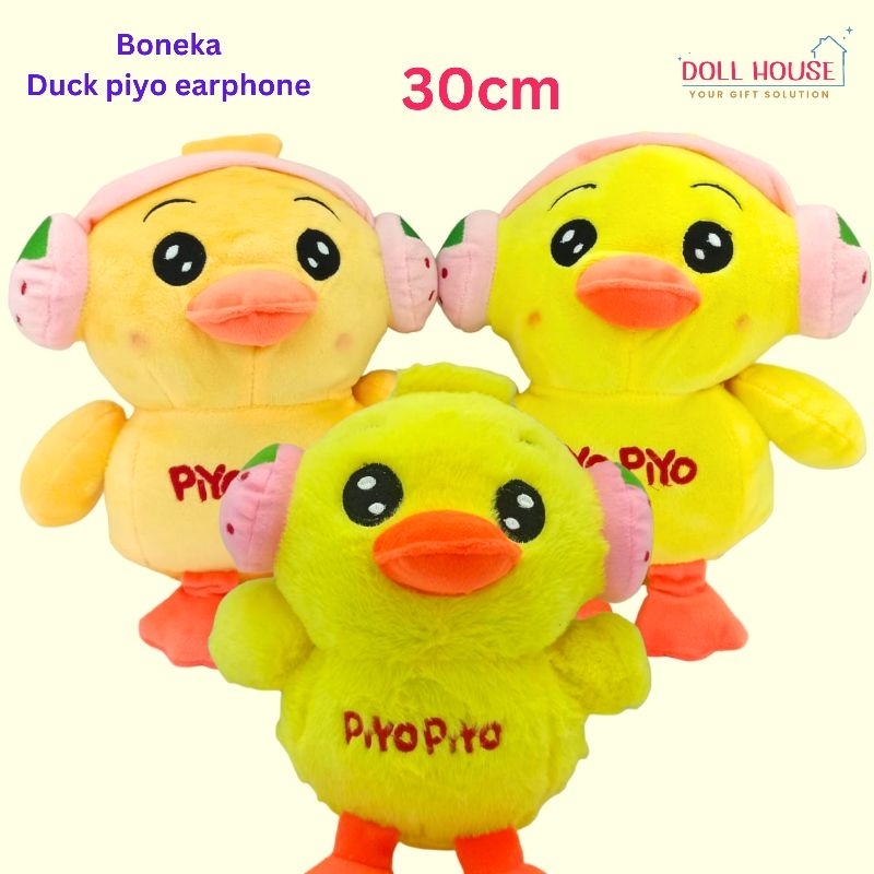 Jual Boneka Bebek Lucu / Boneka Duck Piyo Piyo / Boneka Piyopiyo Earphone | Shopee Indonesia