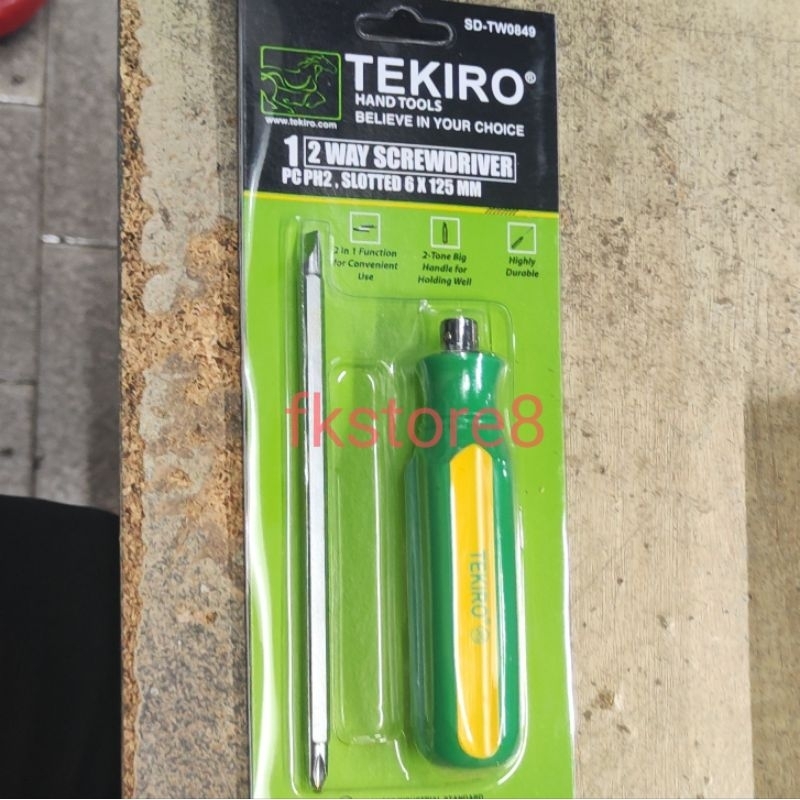 Jual Tekiro Obeng Bolak Balik 2 Arah 2 Way Screwdriver Shopee Indonesia 