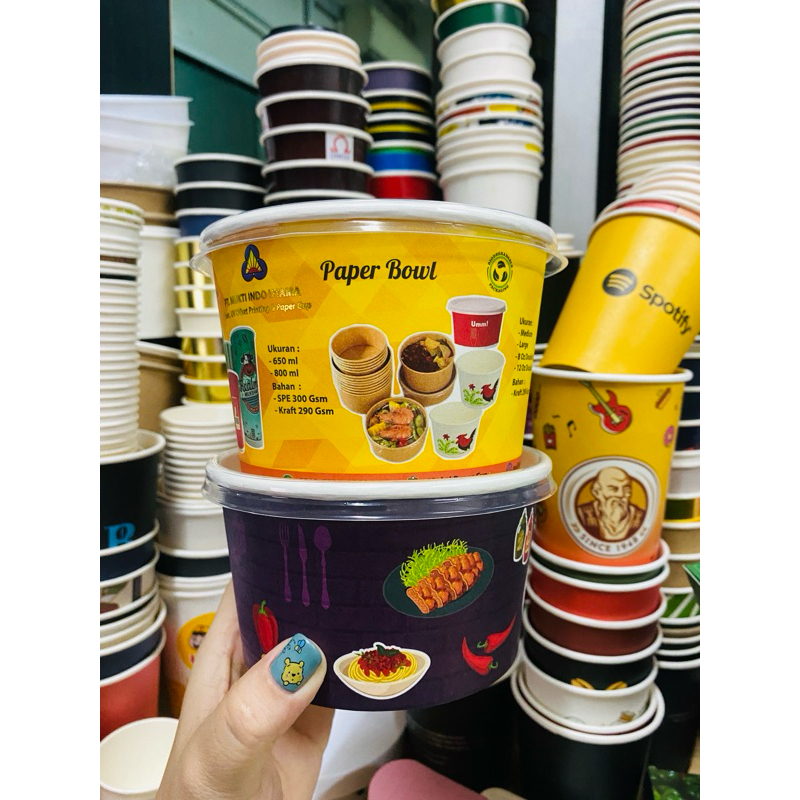 Jual paper bowl custom printing | Shopee Indonesia