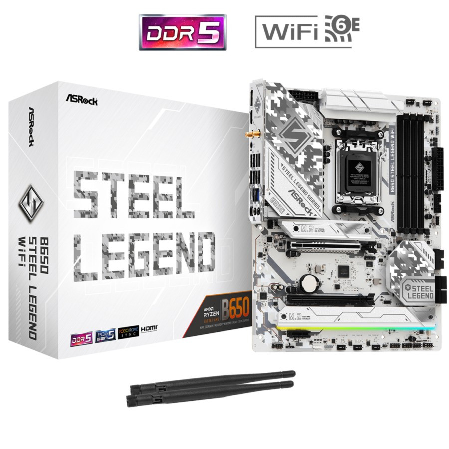 Jual ASROCK B650 STEEL LEGEND WIFI DDR5 AMD B650 AM5 MOTHERBOARD ...