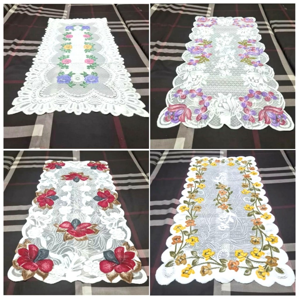 Jual IJNC Taplak Meja Tamu Tenun Rajut Table Runner Lebaran Aesthetic ...