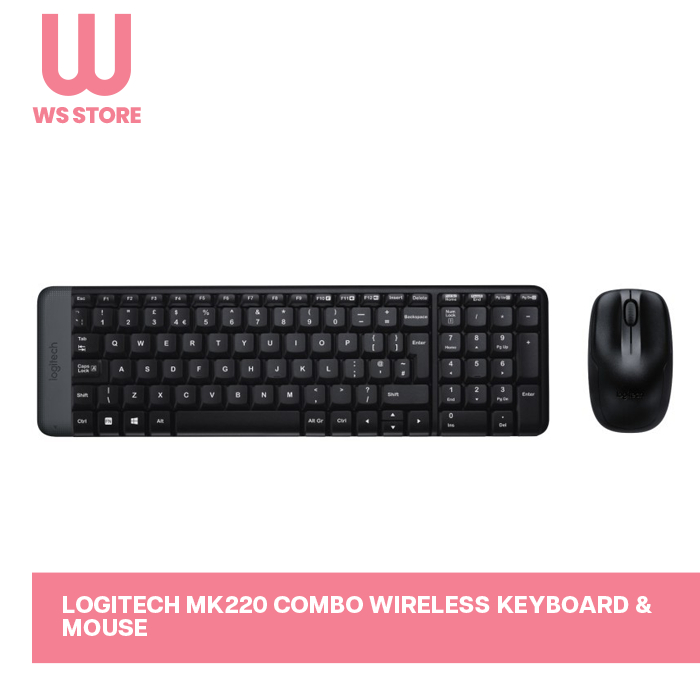 Jual Keyboard Logitech MK220 Keyboard Mouse Wireless Combo | Shopee ...