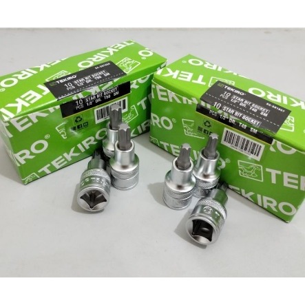 Jual Mata Sok Bintang T40 & T50 Tekiro Star Bit Socket T40 & T50 1/2 ...