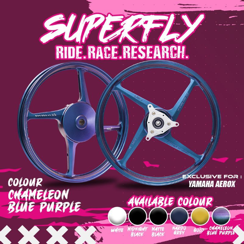 Jual VELG SUPERFLY AEROX DAN LEXI RING 17 PROJECT X | Shopee Indonesia
