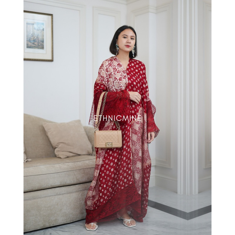 Jual Anjani Raya (dress lebaran batik viscose lace premium) | Shopee ...