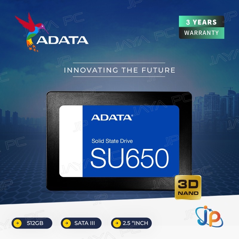 Jual Adata SSD SU650 Ultimate 512GB Sata 3 - SU650 3D Nand 512 GB 2.5 ...