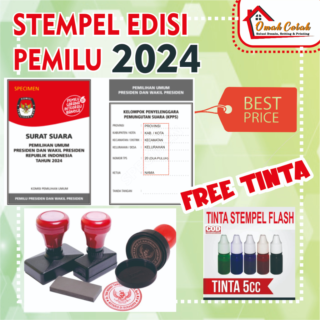 Jual STEMPEL PEMILU 2024 - SESUAI KPU | Shopee Indonesia