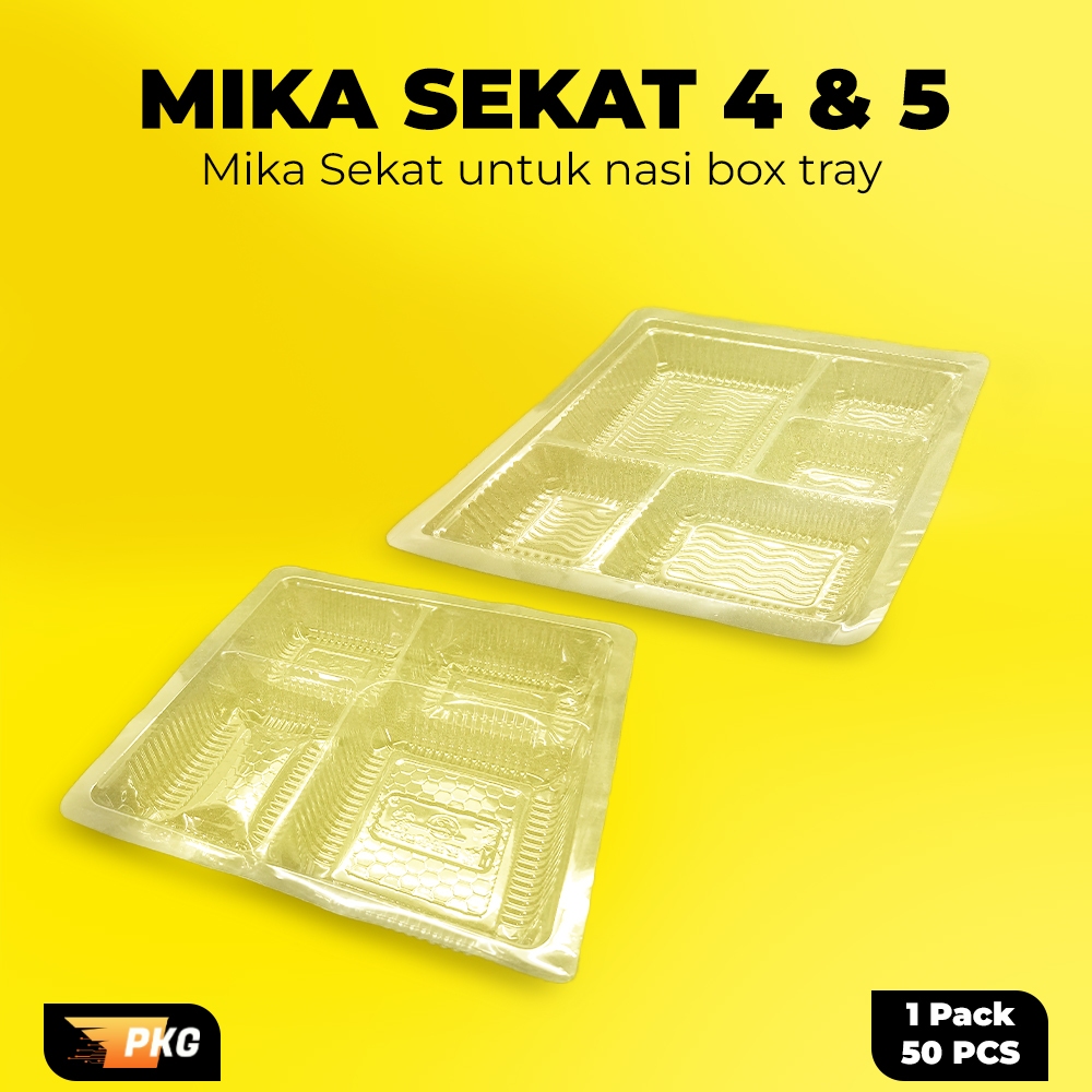 Jual MIKA SEKAT NASI BOX TRAY ISI 50 PCS / NASI KOTAK SEKAT | Shopee ...