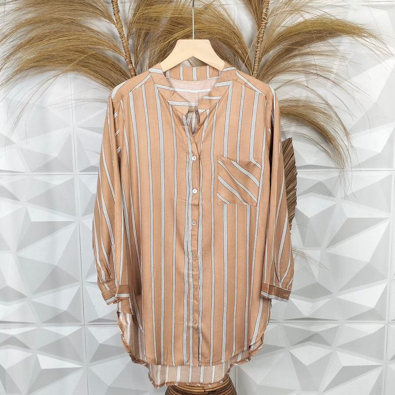 Jual Atasan Wanita Salur Bahan Rayon Premium/Blouse wanita Terbaru ...