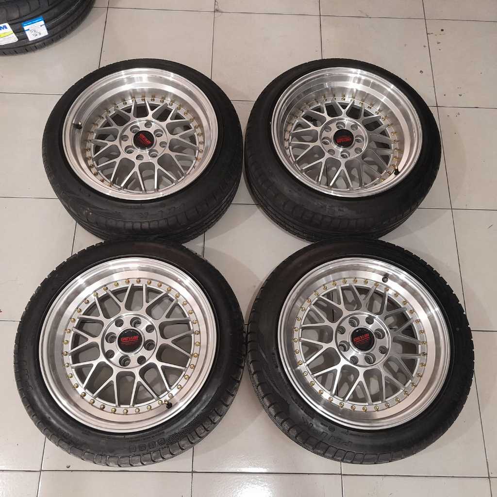 Jual VELG MOBIL SEKEN CHEVLON RING 16 LEBAR 7/8,5 PCD 4X100 4X114 BAN ACCELERA 195 50 R16 BUAT ...
