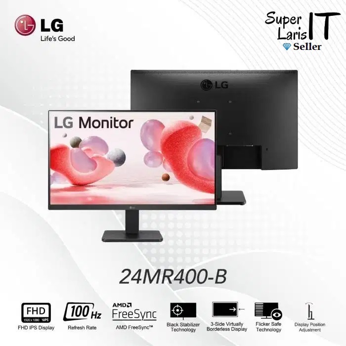 Jual LG 24MR400-B Monitor Gaming 24" IPS FHD 100Hz | Shopee Indonesia