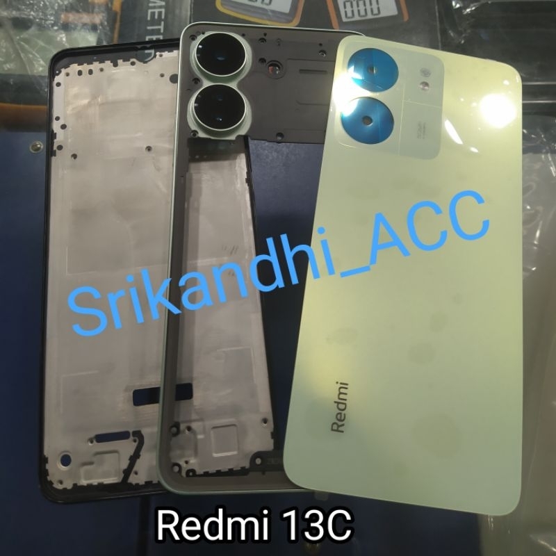 Jual Cessing hausing fullset frame lcd Xiaomi Redmi 13C Backdor ...
