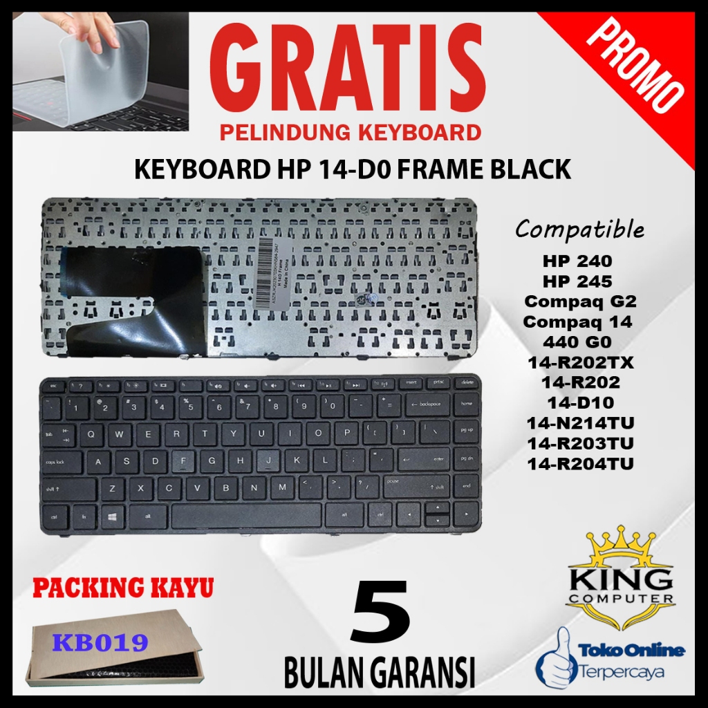 Jual KEYBOARD HP 14-D10 240 G2 240 G3 245 G3 256 G3 246 G2 14-R202TX 14 ...