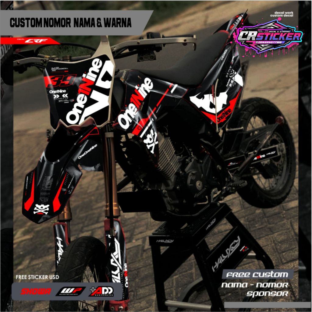 Jual DECAL CRF 150 L SUPER GLOSSY DOFF FULL BODY DESAIN ONEONENINE ...