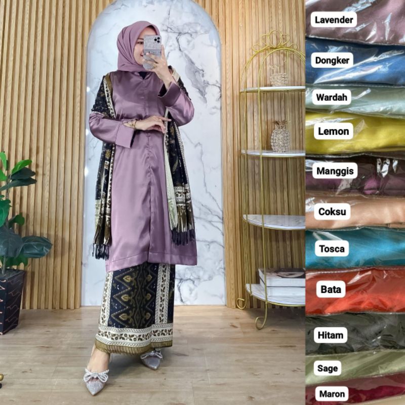Jual BAJU KURUNG SUTRA SILK PREMIUM BUSUI | Shopee Indonesia