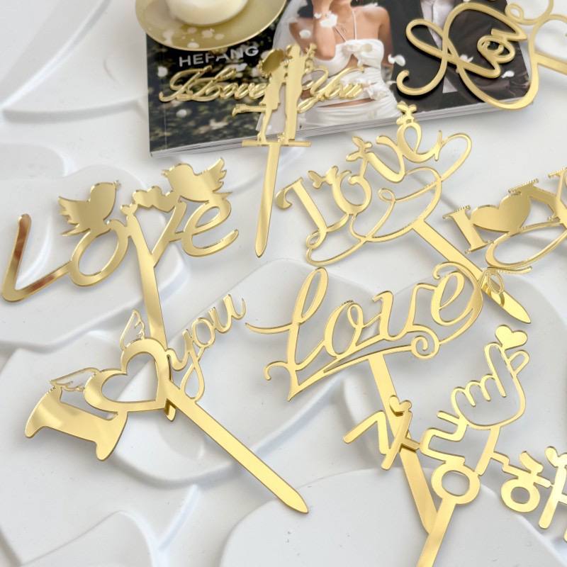 Jual CAKE TOPPER AKRILIK TULISAN LOVE UNTUK EDISI VALENTINE, BIRTHDAY ...