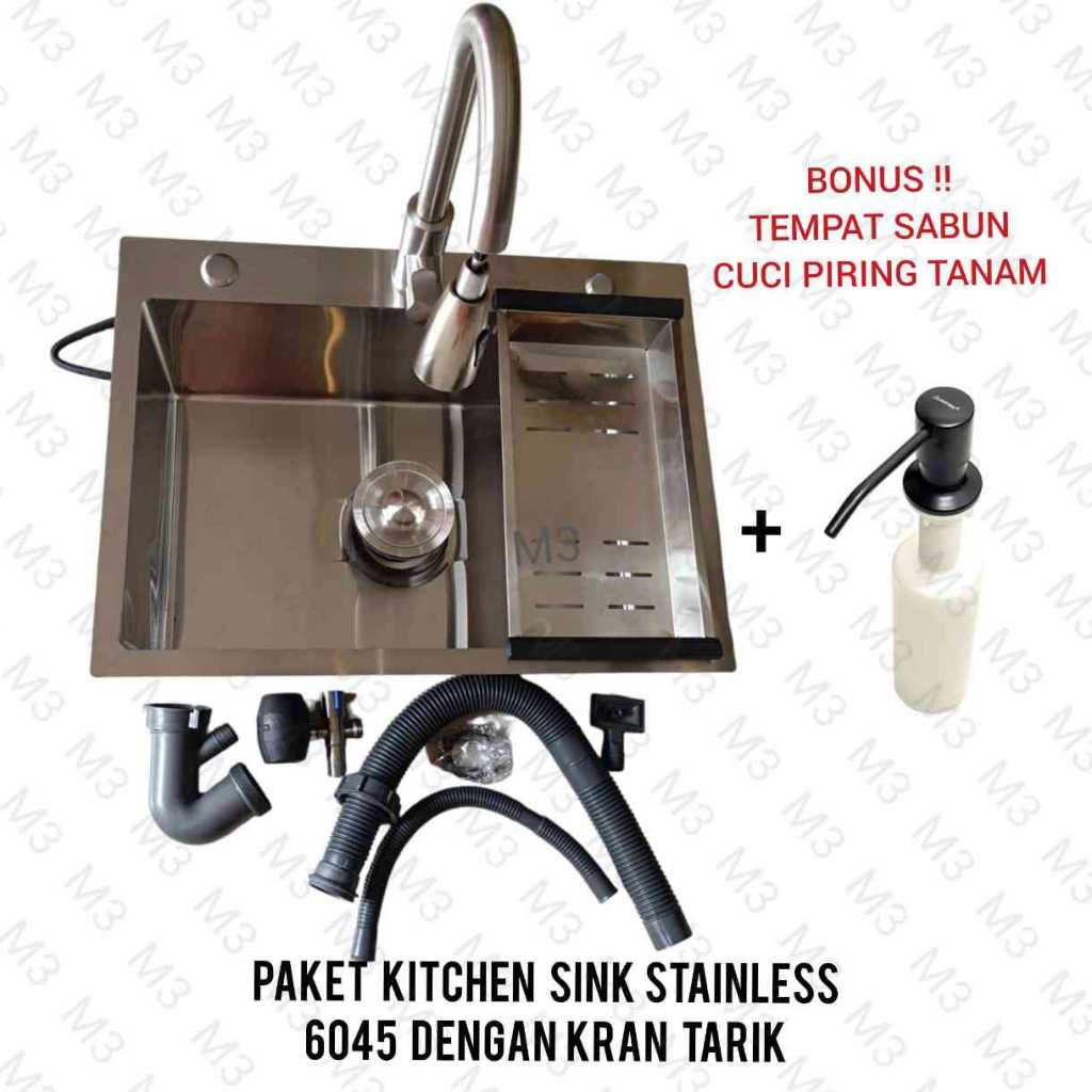 Jual (REGULER) PAKET KITCHEN SINK STAINLESS STEEL KING JOHLE 6045 ...