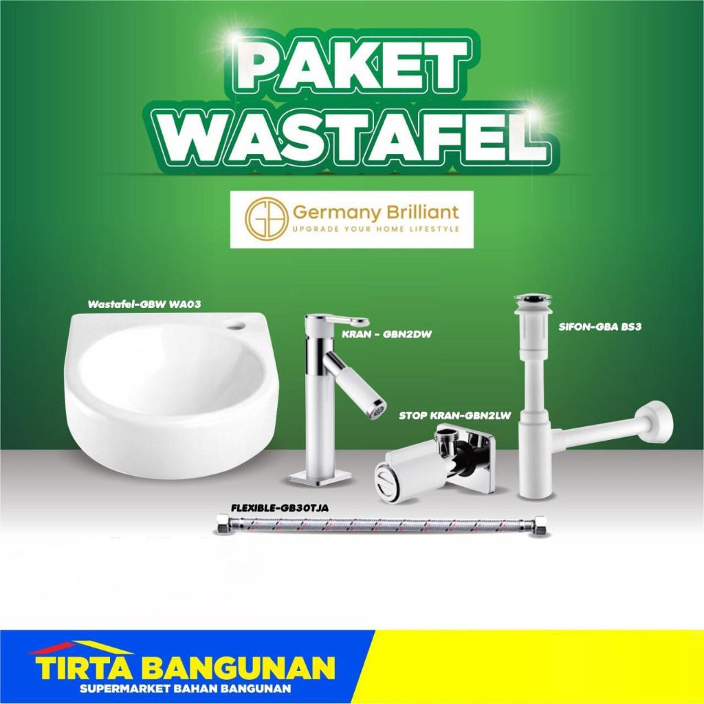 Jual PAKET BUNDLING GERMANY BRILLIANT GBW WA03 WASTAFEL KERAMIC BAK ...