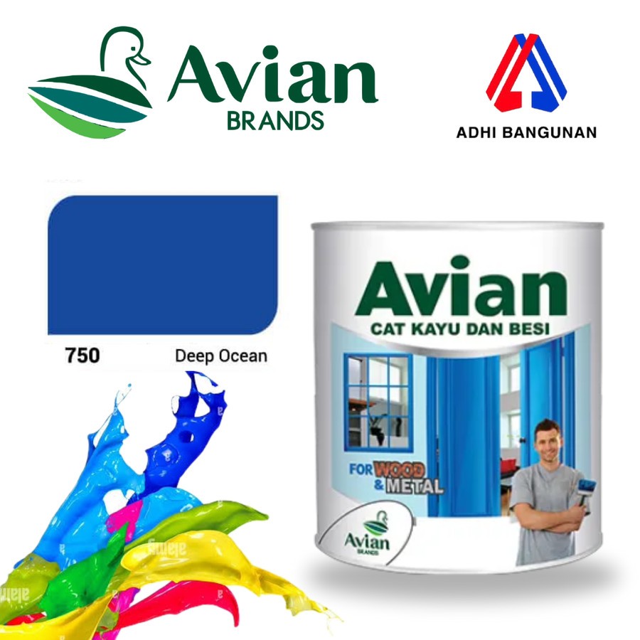 Jual Cat Minyak Cat Kayu dan Besi AVIAN - Deep Ocean 750 | Shopee Indonesia