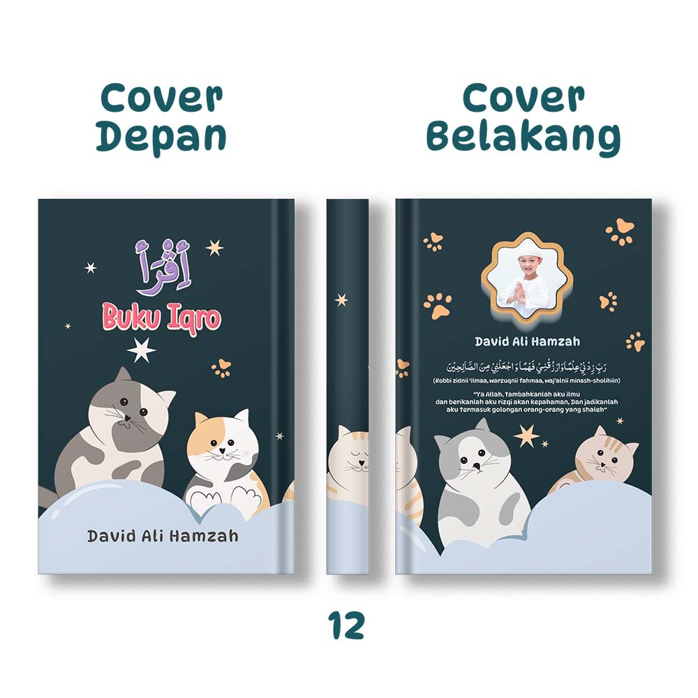 Jual Iqro Custom Tulis Nama Desain Cover Iqro Warna Custom Hard Cover ...
