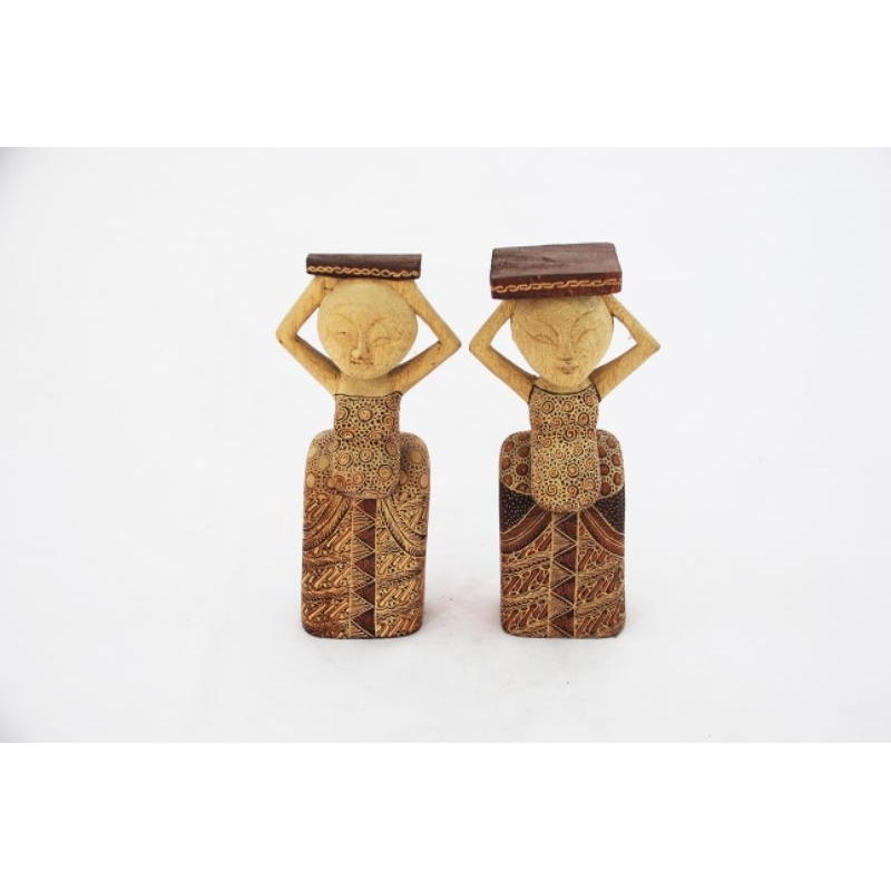 Jual Patung Simbok Souvenir Batik Kayu Jogja Indonesia | Shopee Indonesia