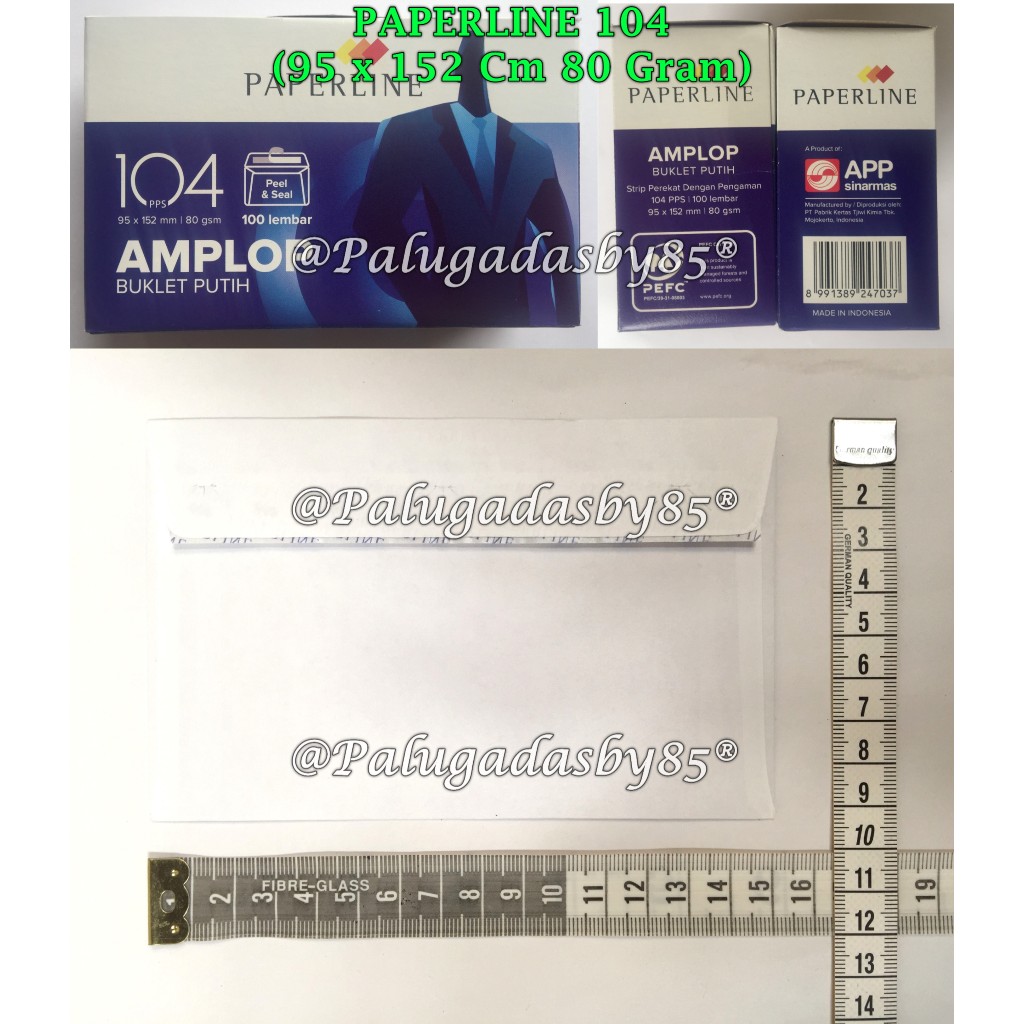 Jual (1 Pak isi 100 Lembar) GROSIR Amplop PAPERLINE 104 9.5 x 15.2 Cm ...