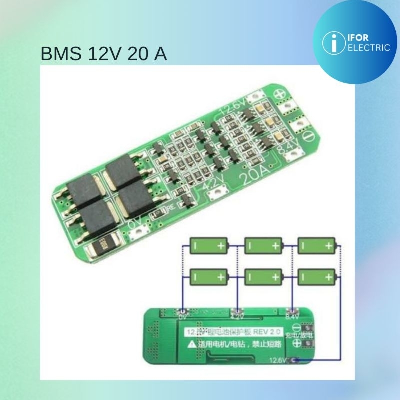 Jual BMS 3S 12v 20A Baterai Protection Charger 18650 Lithium | Shopee ...