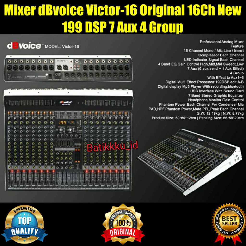 Jual Mixer dBvoice Victor 16 Victor16 Original 16Ch New 199 DSP DB ...