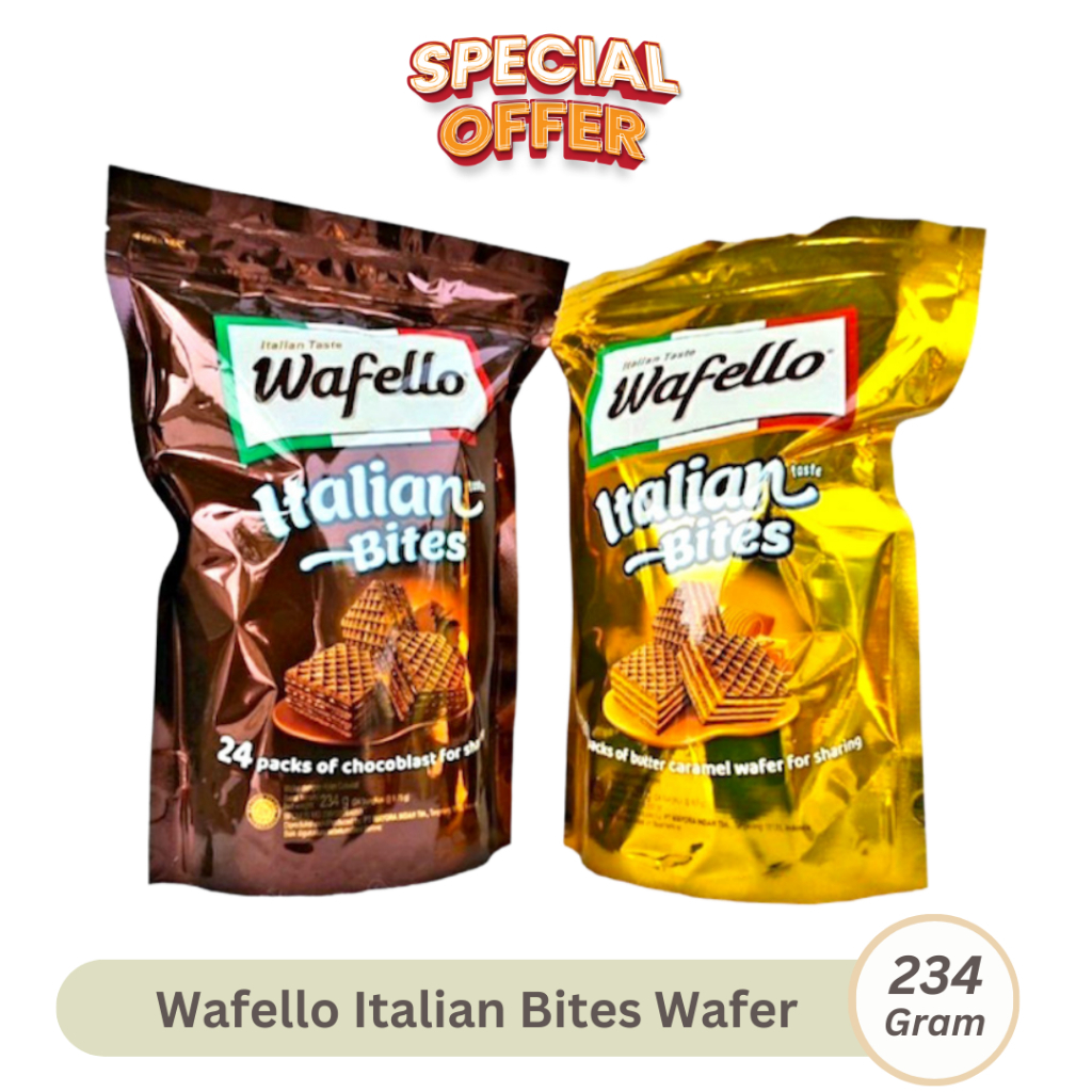 Jual Roma Wafello Wafer 234gr kemasan POUCH coklat caramel wafelo ...