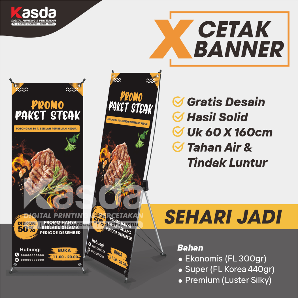 Jual CETAK X BANNER plus tiang | Shopee Indonesia