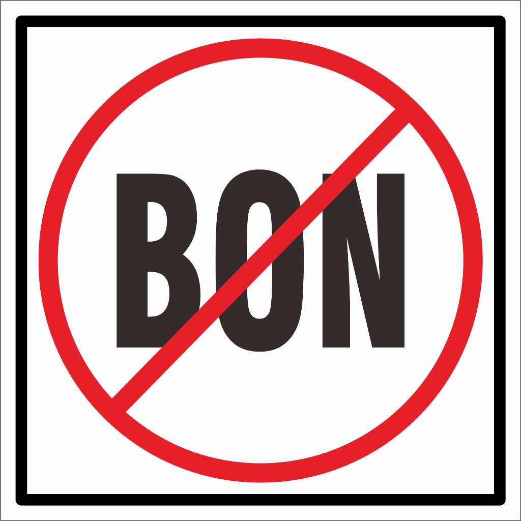 Jual STIKER VINYL DILARANG BON / NO BON / NO UTANG | Shopee Indonesia