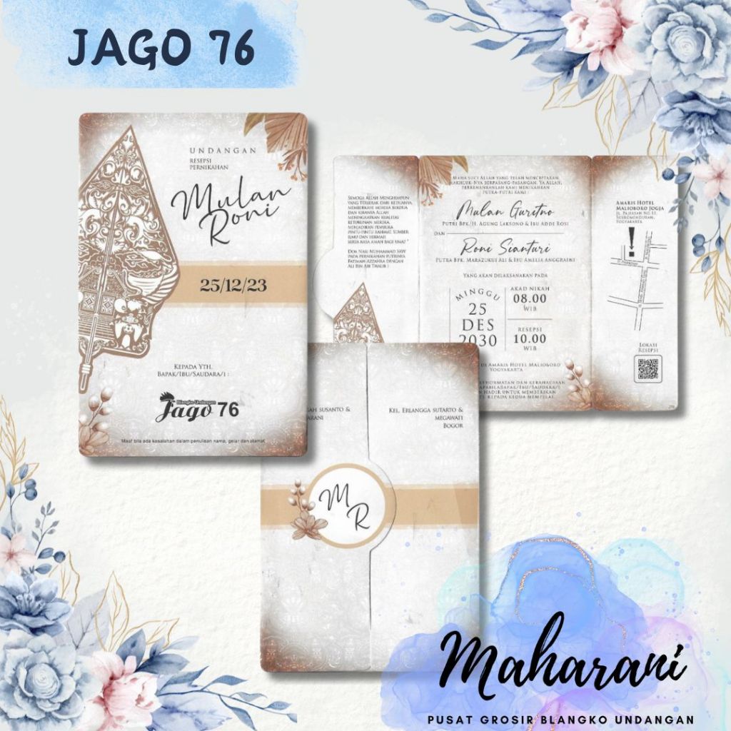 Jual Blangko undangan atau kertas undangan pernikahan merek JAGO 76 ...