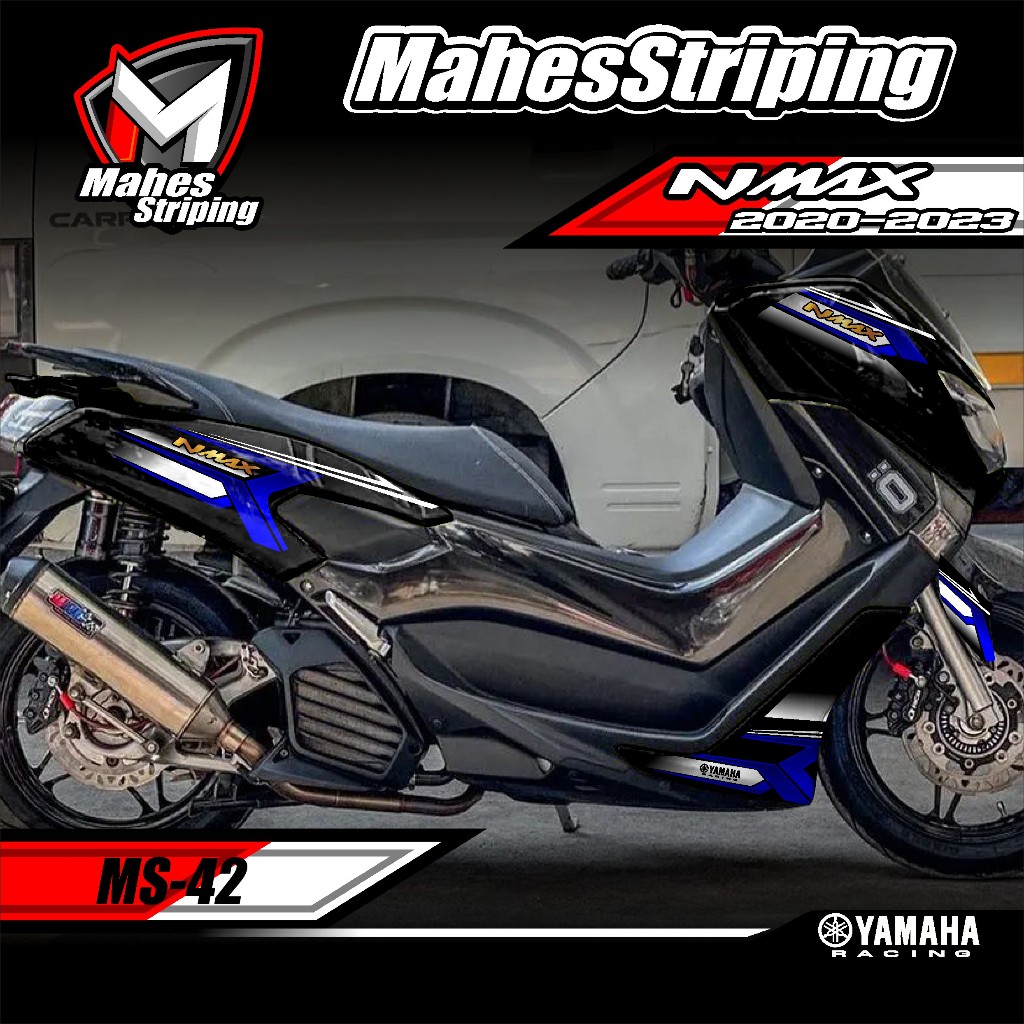 Jual Stiker Striping Lis Variasi New Nmax Facelift Desain Racing MS.42 ...