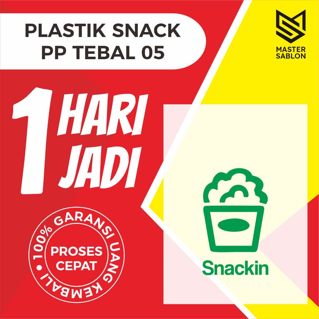 Jual Plastik Kemasan Snack Sablon Custom Tebal 05 | Shopee Indonesia