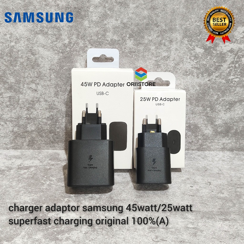 Jual Adaptor samsung 25 Watt / 45 Watt superfast charging original | Shopee Indonesia