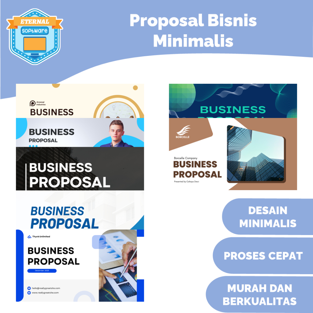 Jual Template Proposal Bisnis Siap Edit Desain Minimalis Template PPT ...