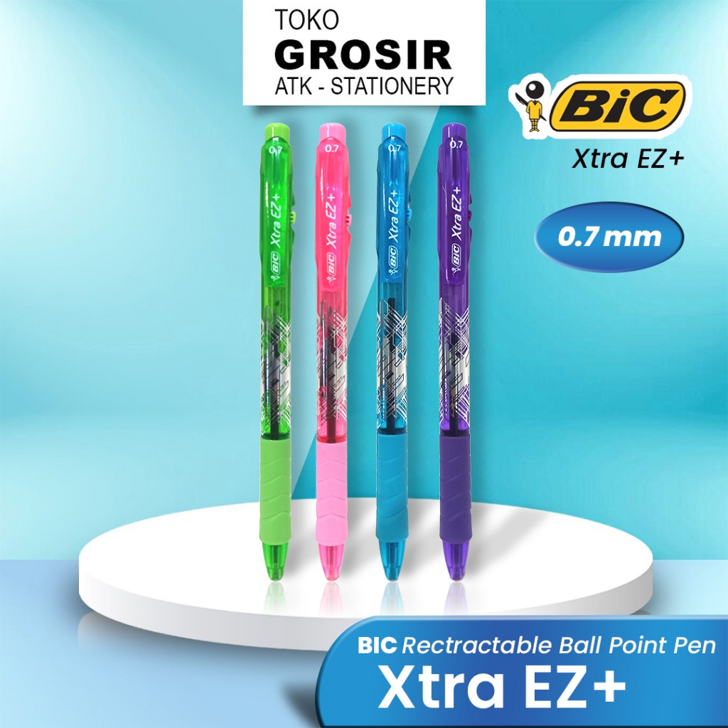 Jual BIC Rectractable Ball Point Pen Xtra EZ+ / Pulpen Warna BIC 0.7 mm ...