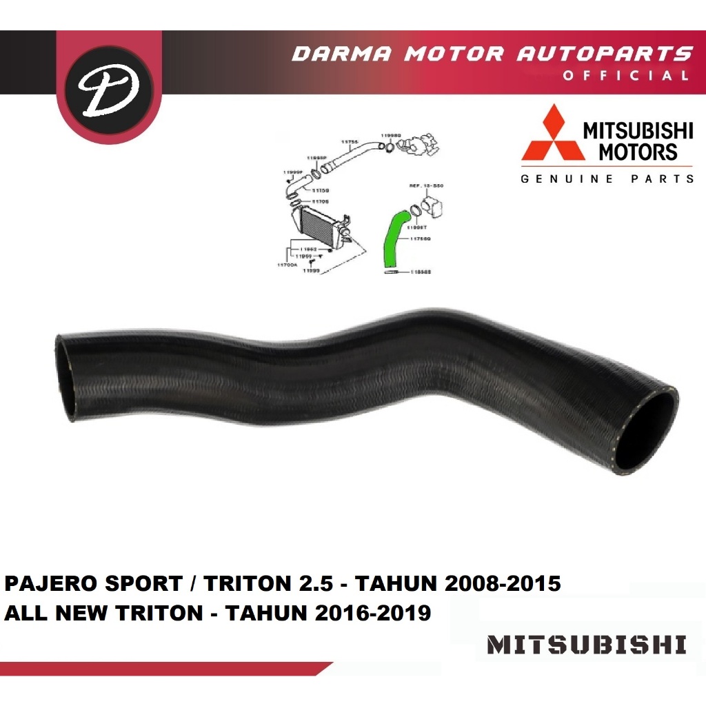 Jual Hose Selang Intercooler Turbo Mitsubishi All New Pajero Sport ...