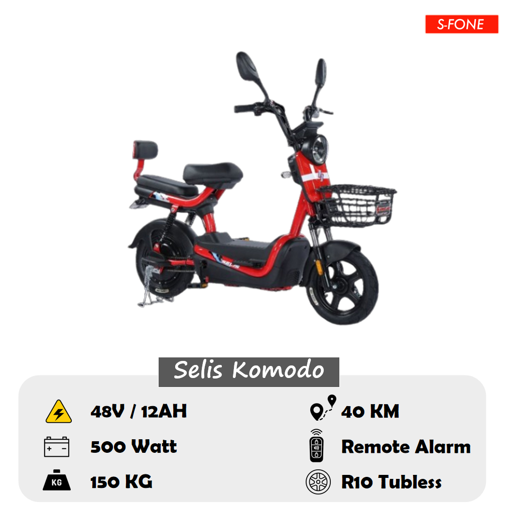 Jual Selis Komodo Accu 48/12 Motor 500 Watt Sepeda Motor listrik ...